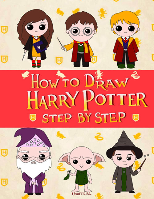 how to draw harry potter stuff step by step
